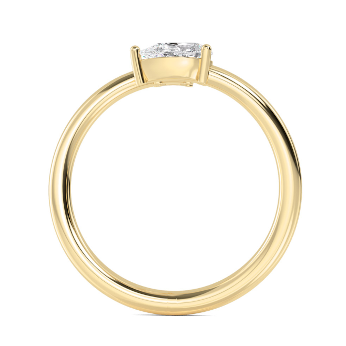 The Diya Open Wrap Pear Emerald 0.5ct Lab Grown Diamond Ring in 14K ...