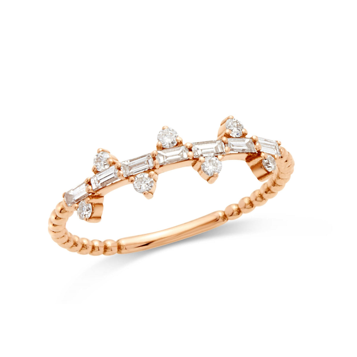 The Ciyana | Emerald Cut Center Diamond Eternity Band