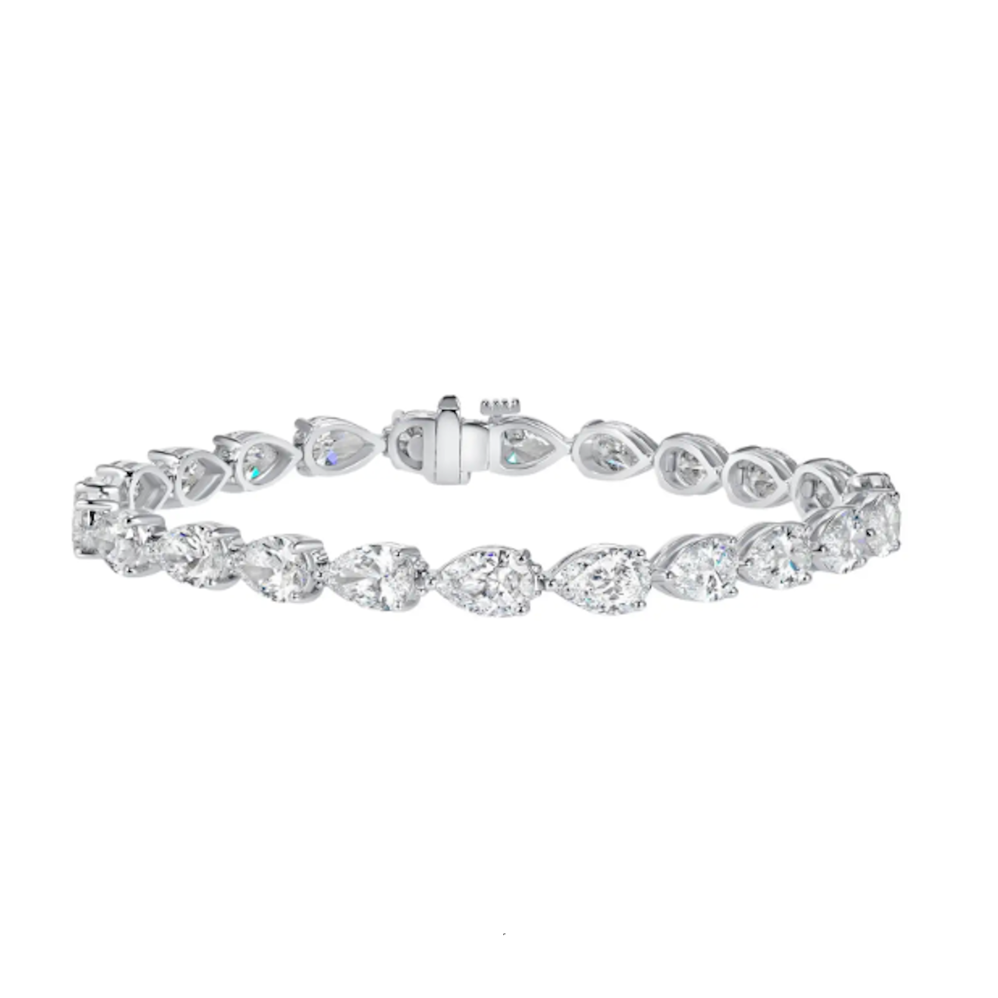 The Orya 11.0ct Pear Tennis Bracelet Lab Grown Diamonds in 14K Gold ...