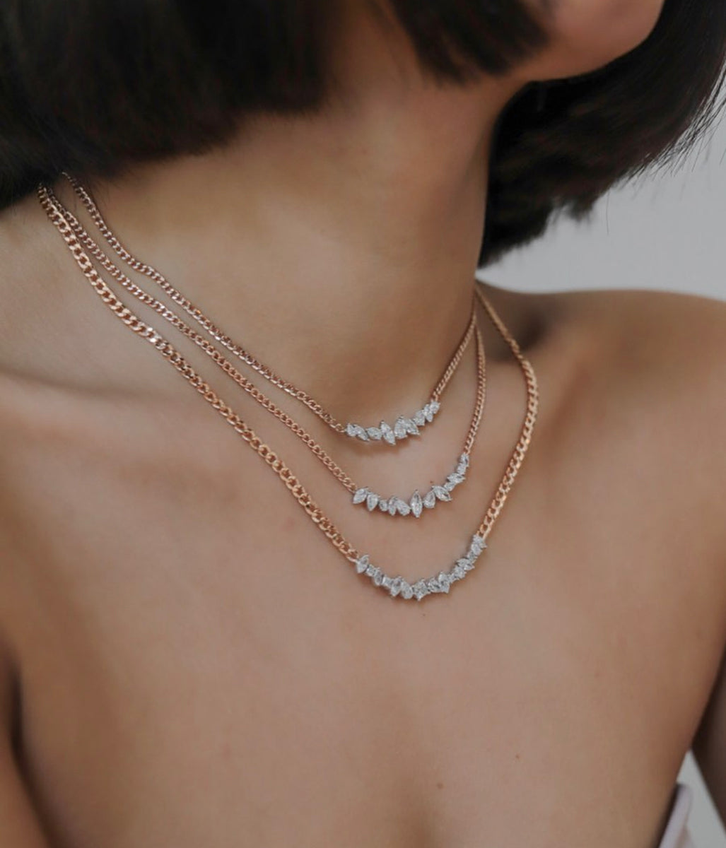 The Levina III | Princess, Pears & Marquis Diamonds Necklace